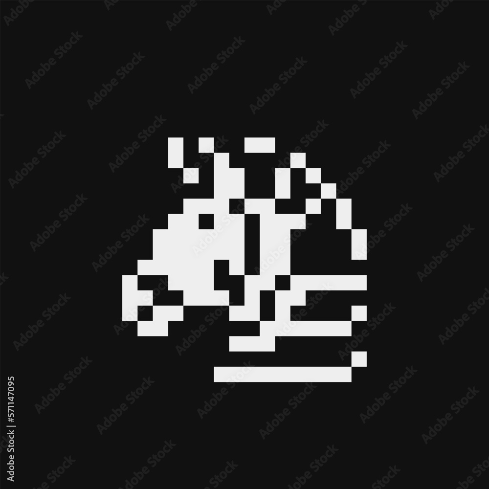 Vecteur Stock Zebra emoji, pixel art cartoon character. Video game ...