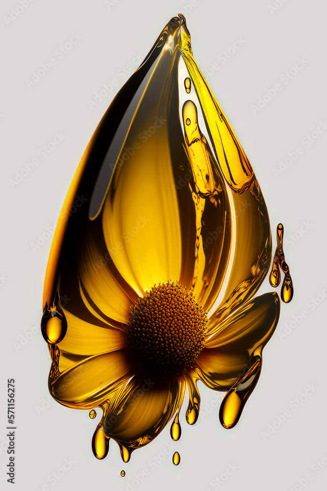 sunflower oil drop, sunflower with honey, ai Stock-Illustration | Adobe ...