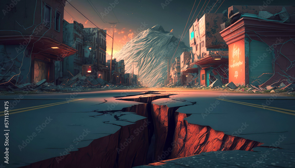 Tectonic plate boundaries, earthquake in world, ai Stock Illustration ...