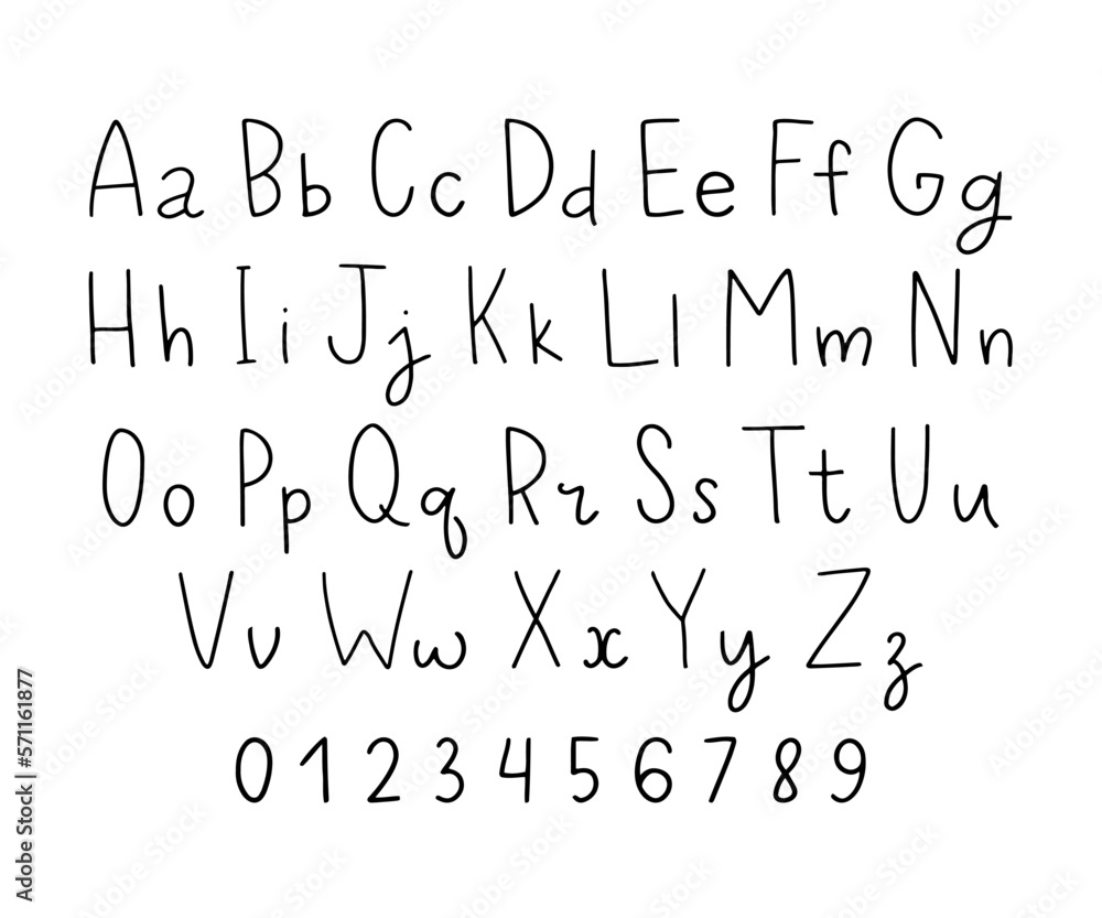 Simple Cursive Fonts Alphabet