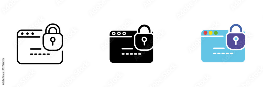 Banking data protection. Personal information security, lock, anti ...