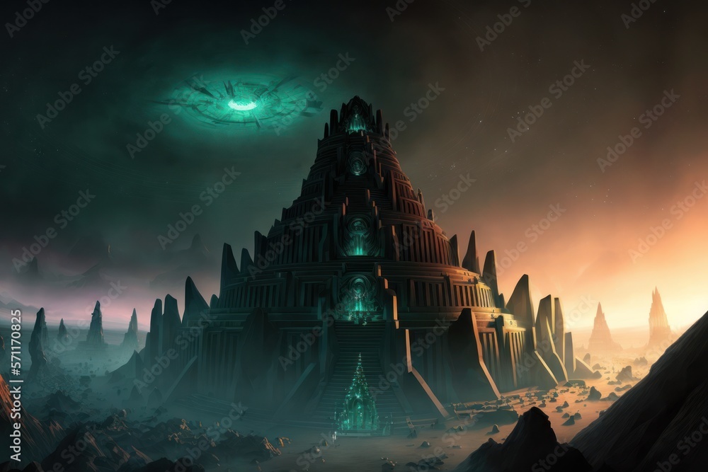Temple of an Advanced Alien Civilization, Concept Art, Digital ...