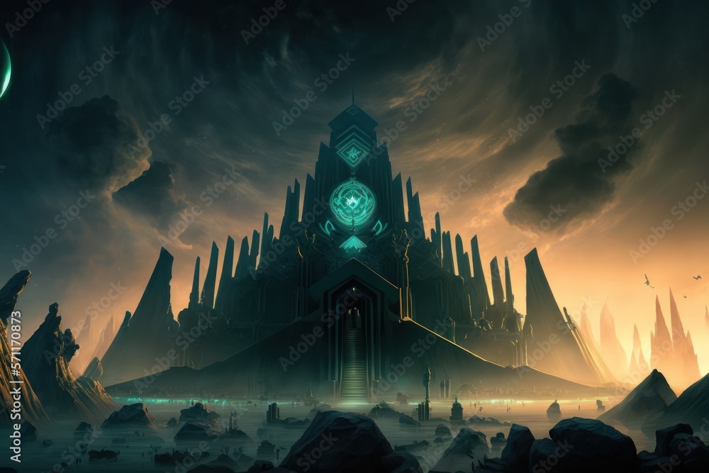 Temple of an Advanced Alien Civilization, Concept Art, Digital ...