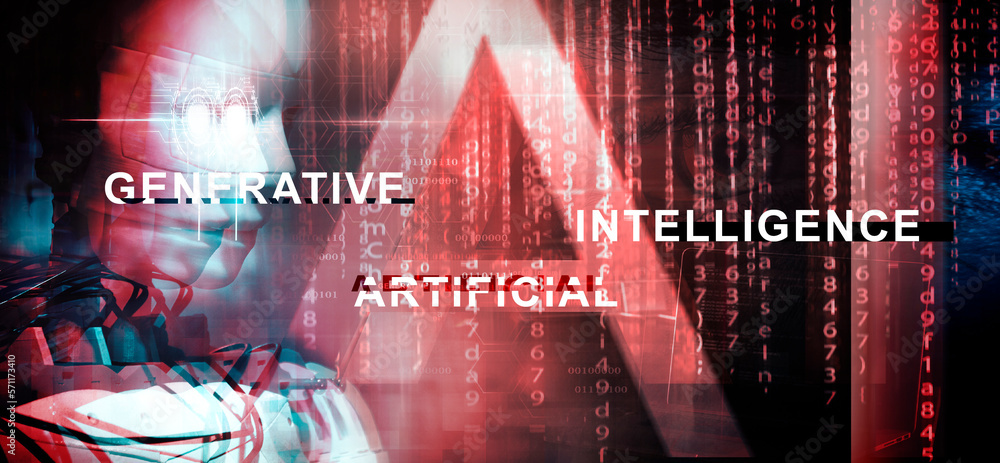 generative artificial intelligence ai background Stock Photo | Adobe Stock