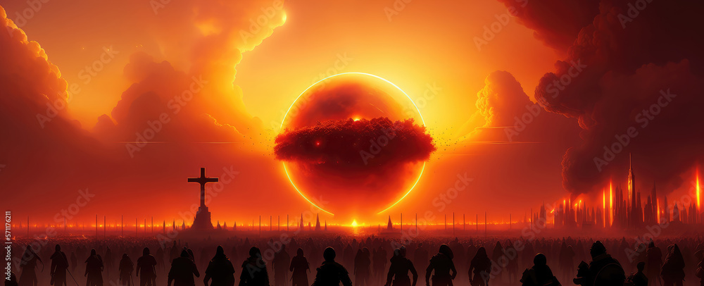 Apocalypse, Judgement day. The return of Jesus Christ, Bible concept ...