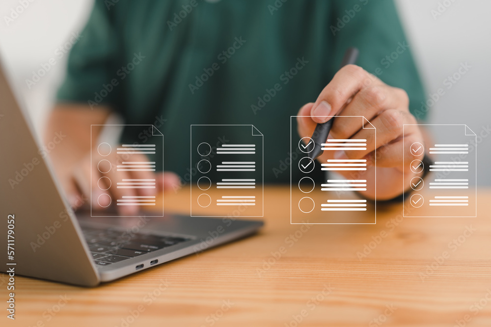 Checklist and clipboard task documentation management, online survey ...