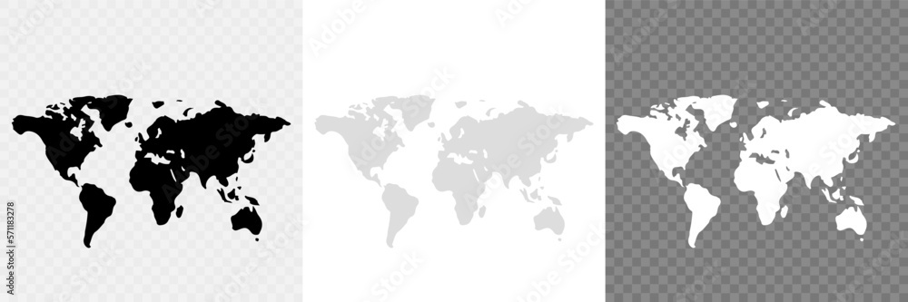 World map vector illustration. Earth silhouette continent. High ...