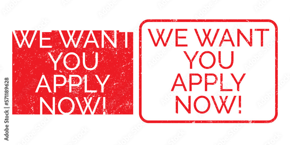 We Want You. Vector Speech Balloon.red color Stock Vector | Adobe Stock