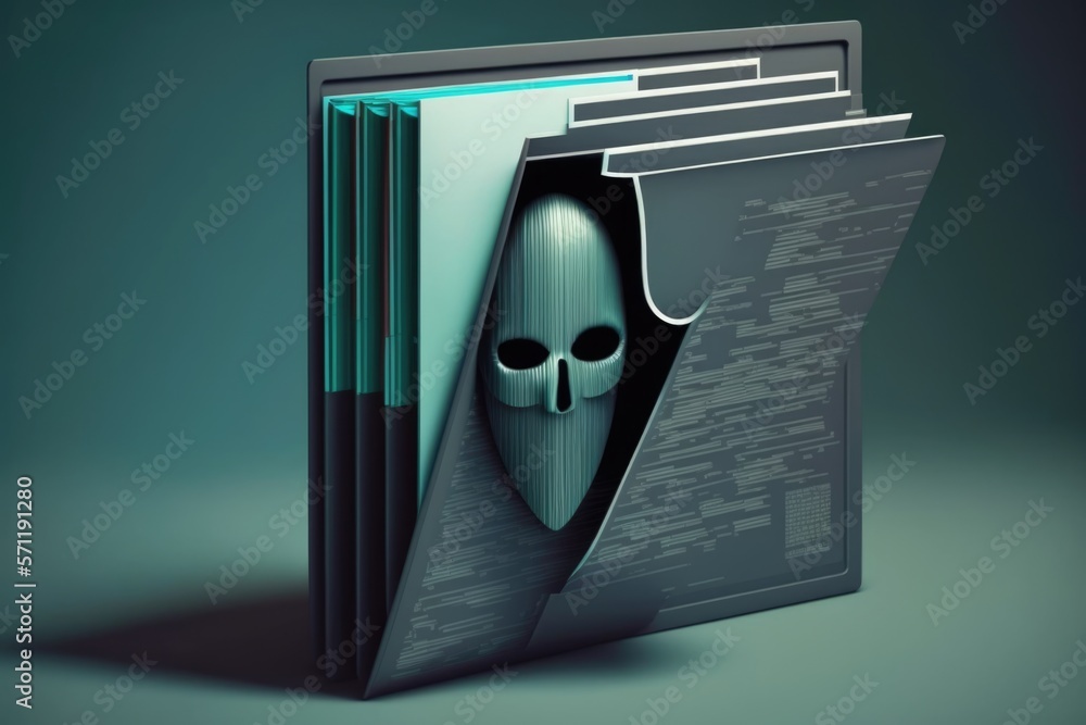 Corrupted digital folder. Corrupted data. Digital folder hacked ...