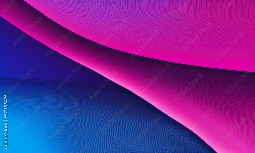 Abstract blue and magenta background, wallpaper of waves, veils texture ...