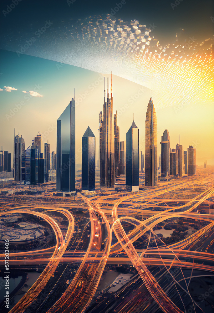 Future-Ready: The Technological Skyline of a Smart City Portrait 2:3 ...