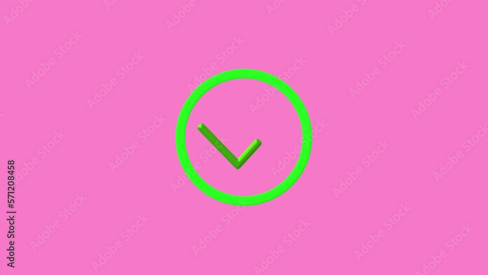 abstract green tick button linear icon. Check mar, Selecting, accepting ...