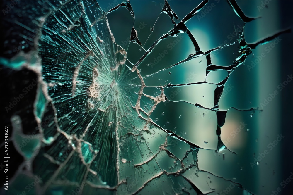 smashed glass effect created with generative ai Stock Illustration ...