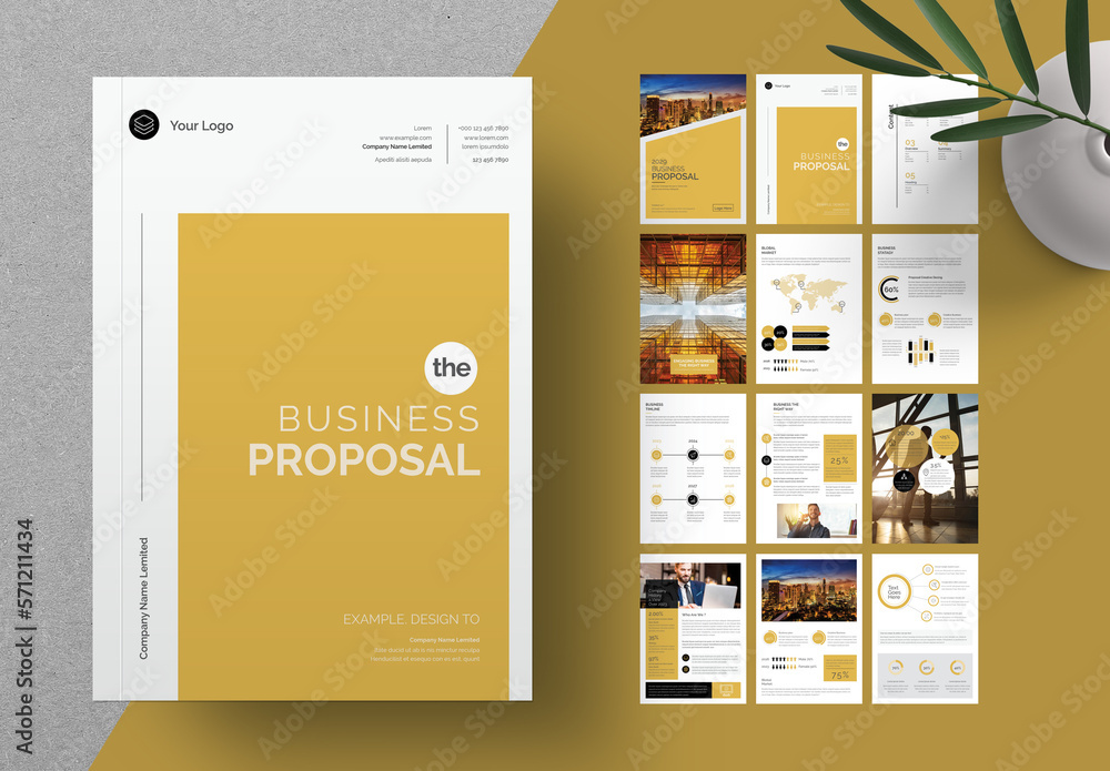Business Proposal Magazine Layout Stock Template | Adobe Stock Business Proposal Magazine Layout Stock Template | Adobe Stock