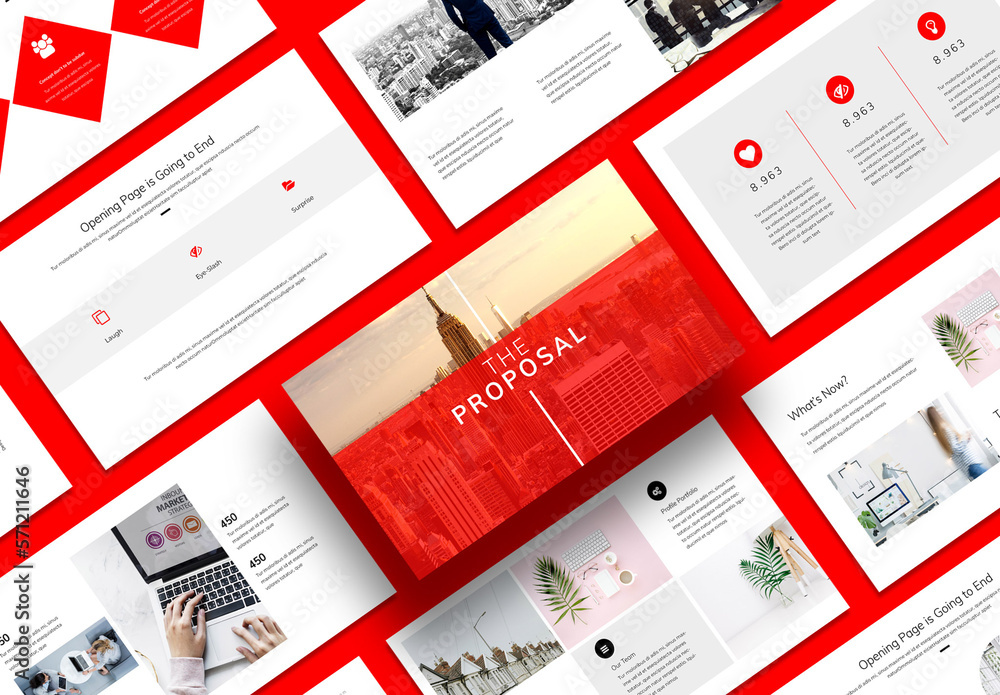 Proposal Presentation Layout Stock Template | Adobe Stock
