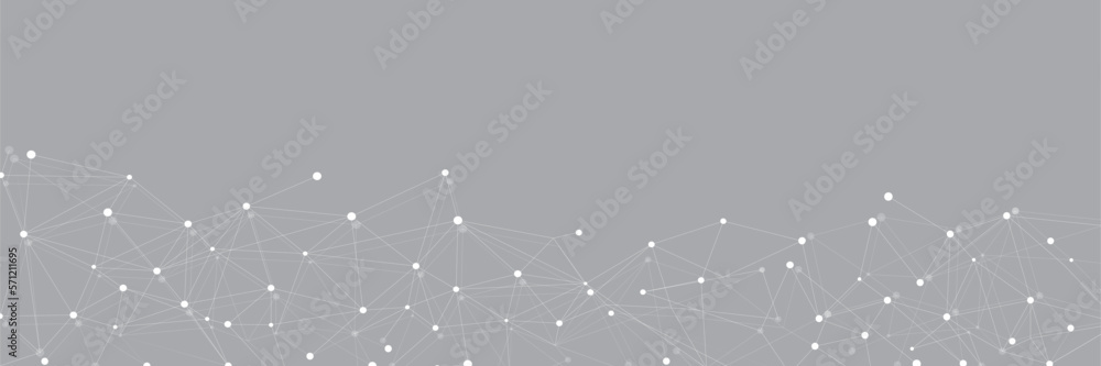 White network. Abstract connection on grey background. Network ...