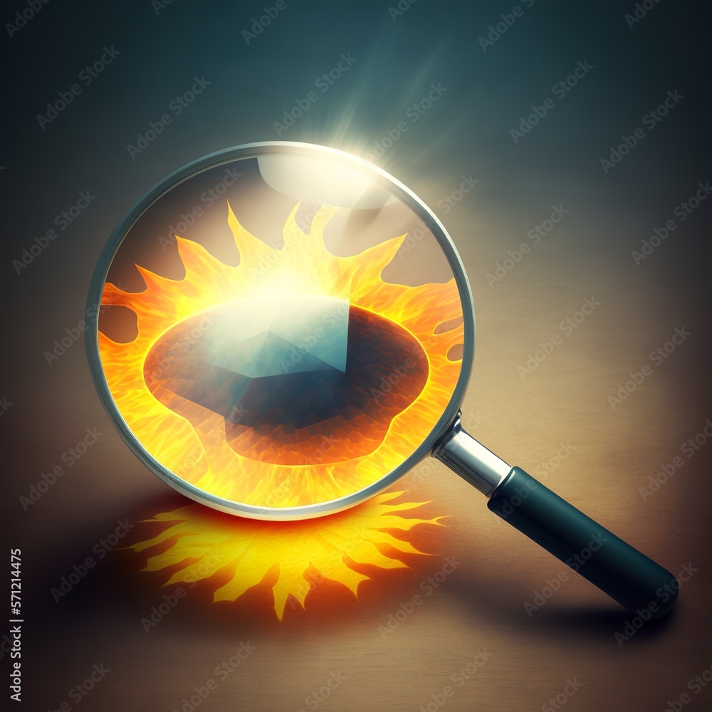 magnifier, sunshine smoking avar fire burn hot child's act auxiliary ...