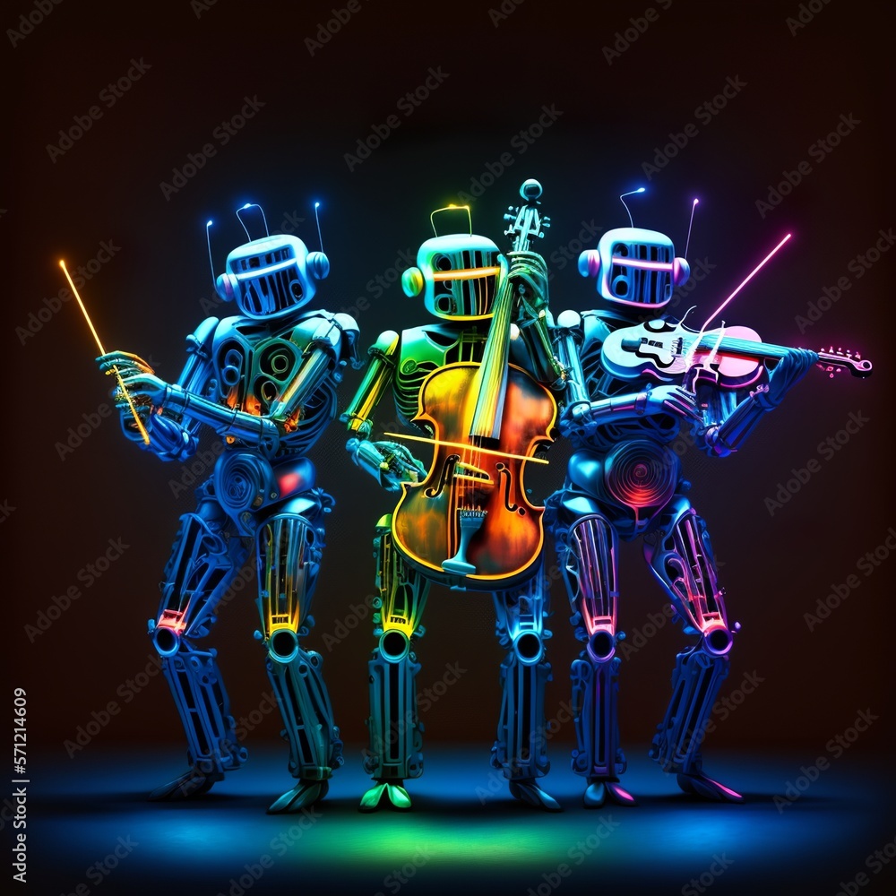 robot band,funny and smart, musicians ,laser light,mysterious concert ...