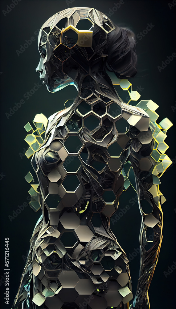 fictional character, ai generated, close up digital portrait of a ...