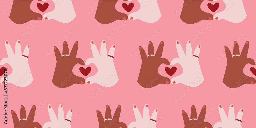 Two hands join together in the shape of a heart, hand signals heart ...