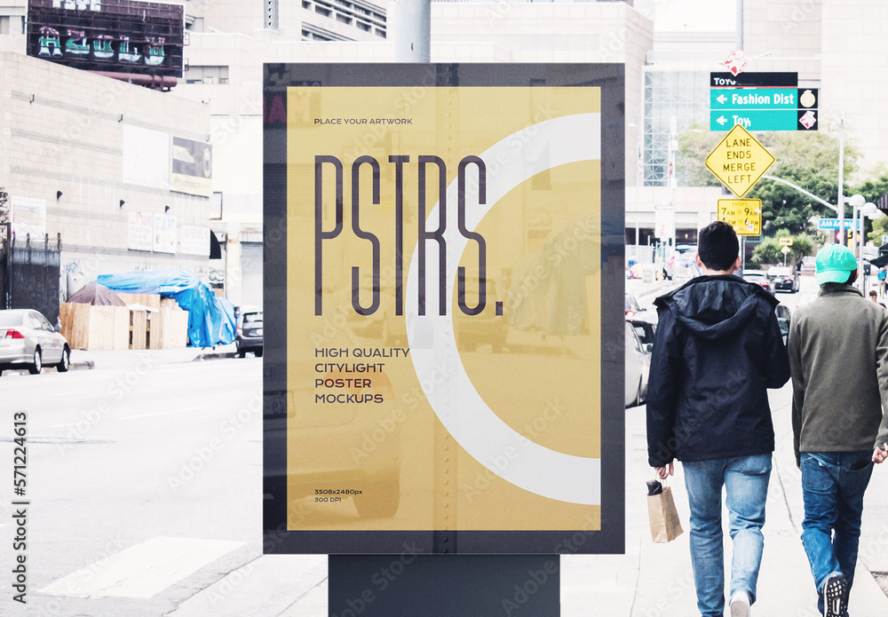 Street Outdoor Poster Advertising Billboard Mockup Template Stock ...