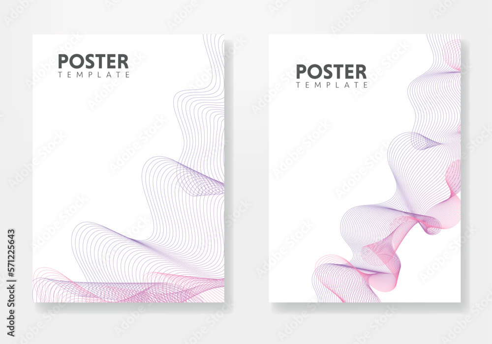 Set of Editable poster template. Can be used for poster, brochure ...