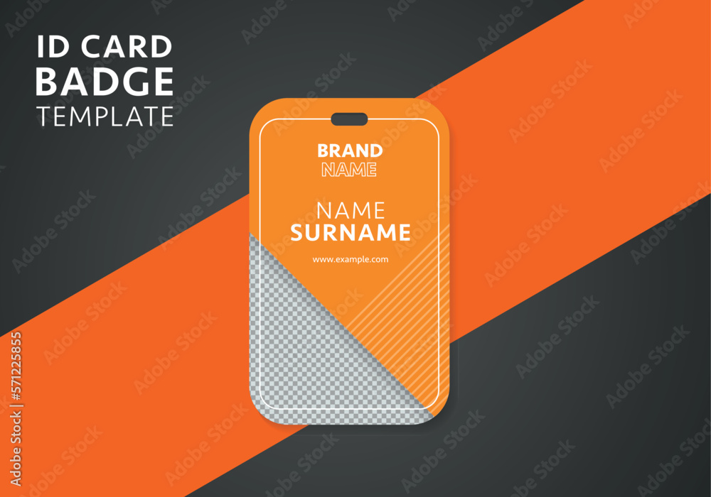 Badge template design of business corporate identity. Colorful abstract ...