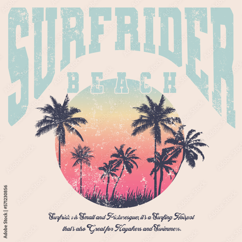 surf slogan. south side. sun beach, sunset slogan Stock Vector | Adobe ...