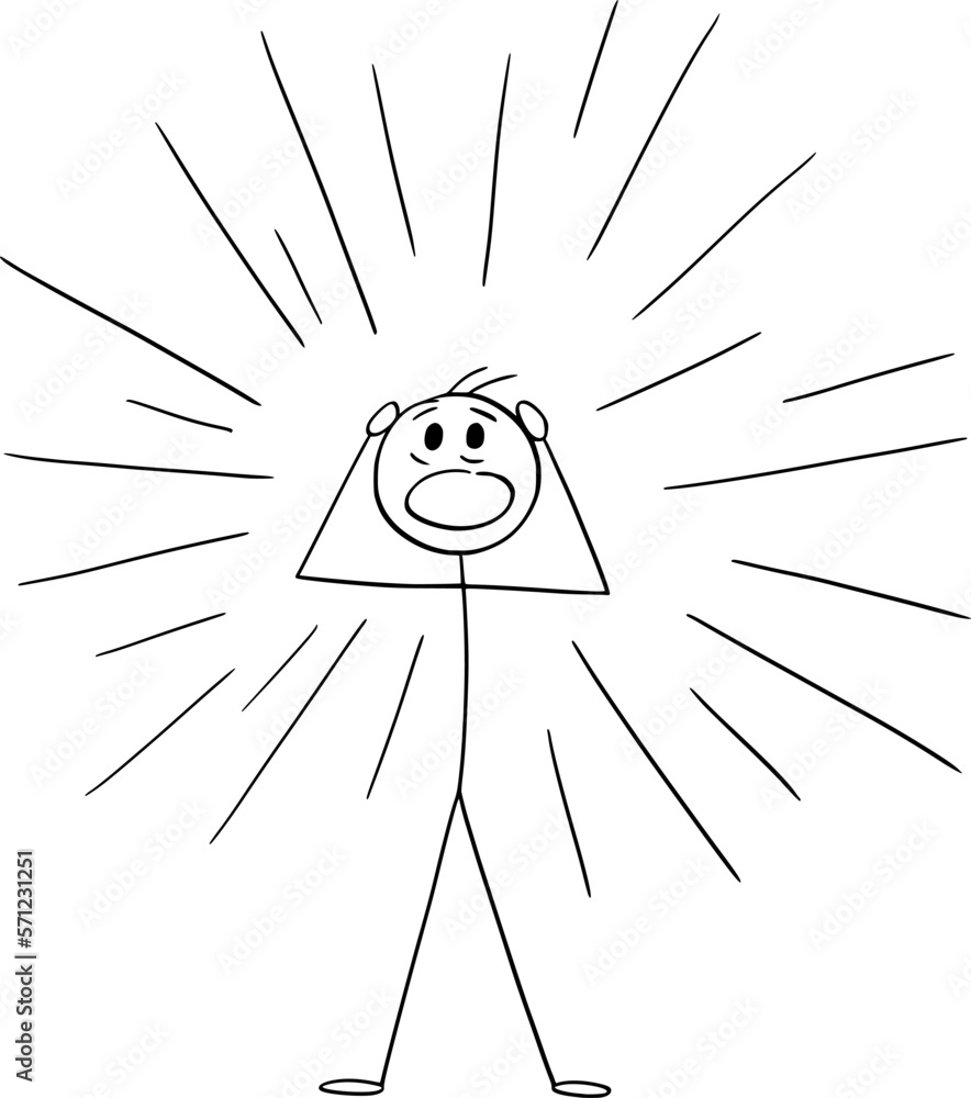 Person Suffering From Stress, Vector Cartoon Stick Figure Illustration ...