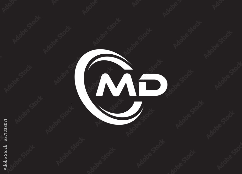MD DM initial based Alphabet icon logo. Stock Vector | Adobe Stock