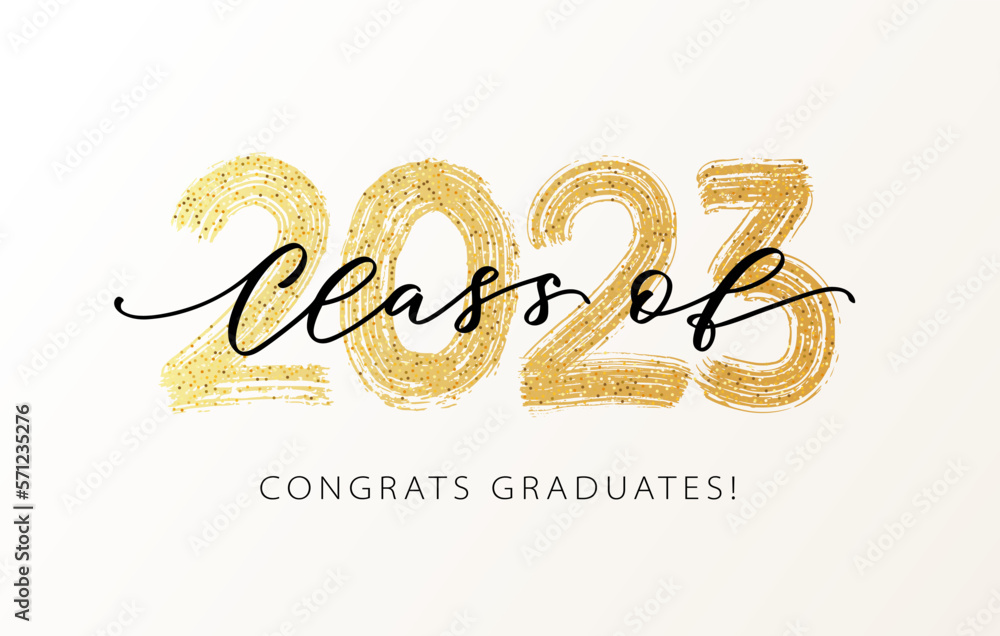 Class of 2023. Modern calligraphy. Vector illustration. Hand drawn ...