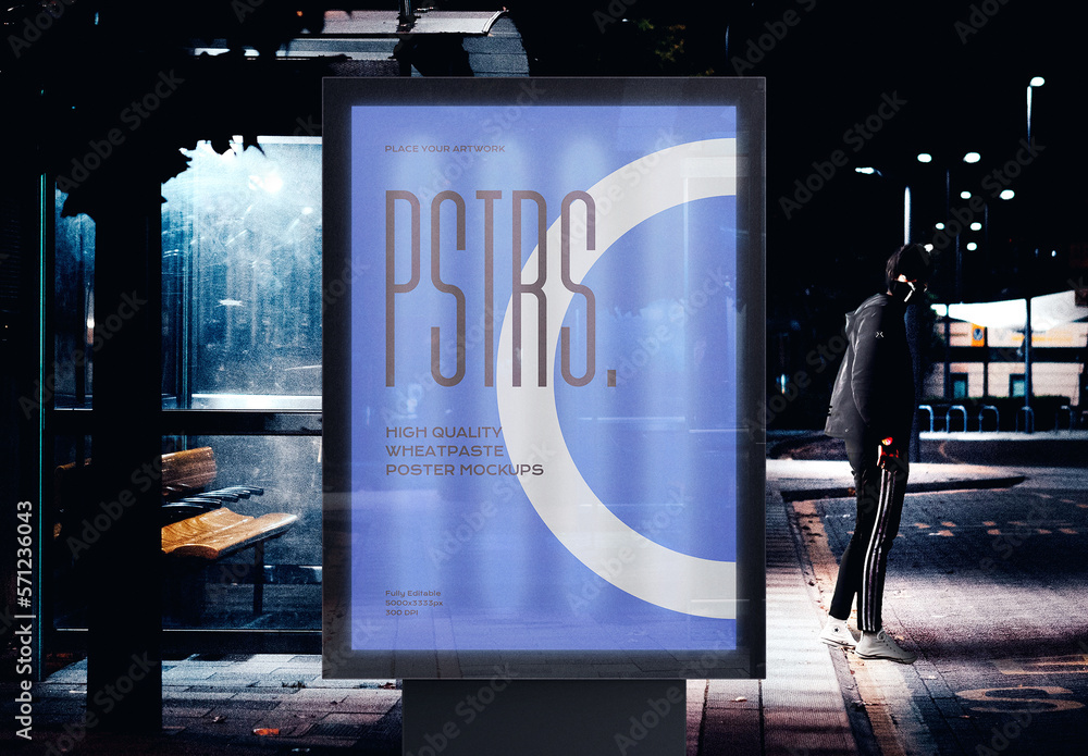 Street Outdoor Poster Advertising Billboard Mockup Template Stock ...