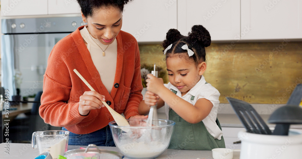 Family, cooking and child learning baking fun skills development ...