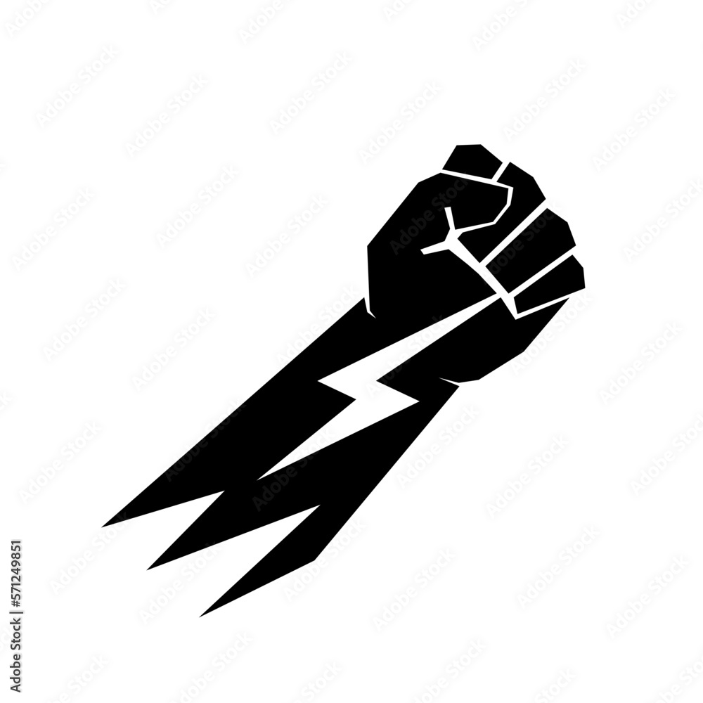 Fist icon. Protest concept. Empowerment icon. Fist clenched symbol ...
