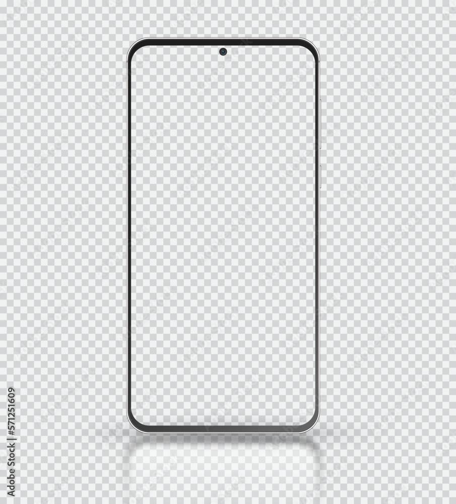 Poster Realistic vector smartphone with transparent screen isolated on ...