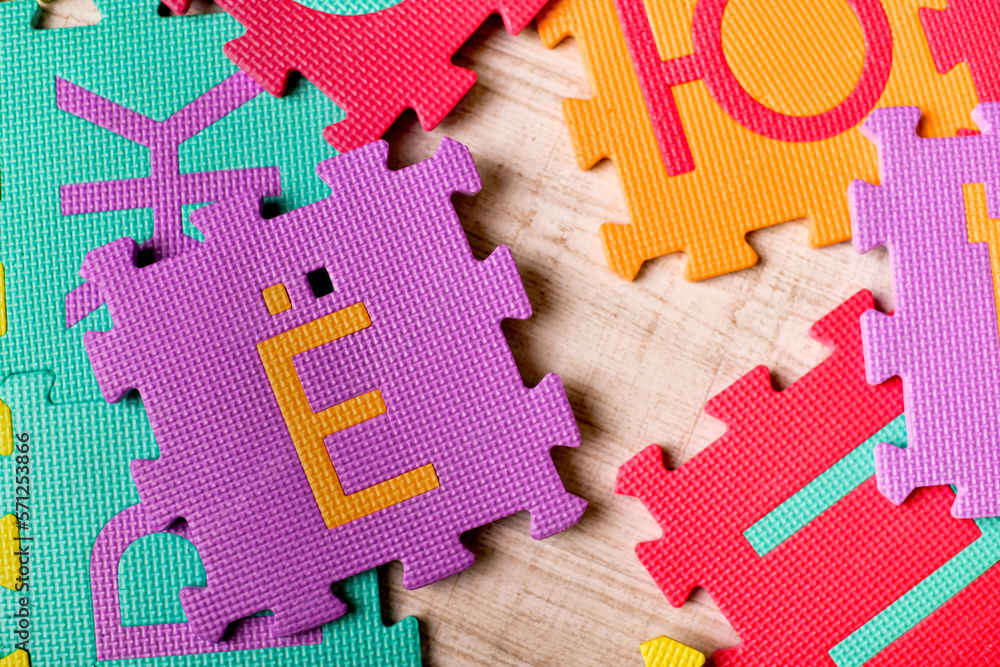 Puzzle Mat Russian Alphabet Kids Carpet Foam Stock Photo | Adobe Stock