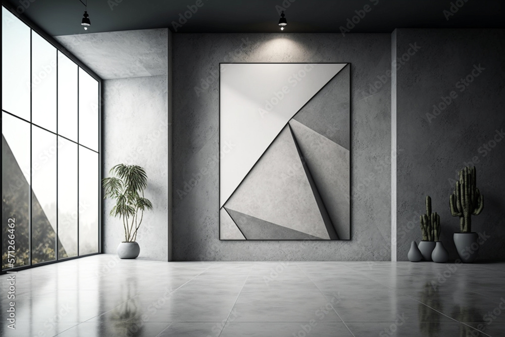 Modern interior background, wall mock up. high detail. Idea for ...