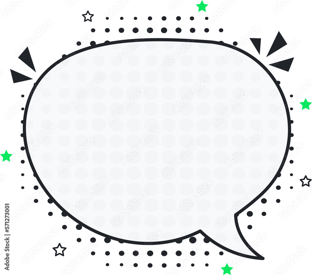 Comic empty speech bubbles on halftone dots background in retro pop art ...