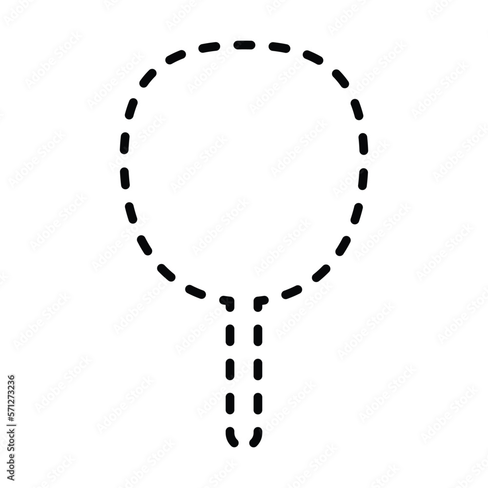 Tracing lines dotted tree outline shape for preschool and kindergarten ...