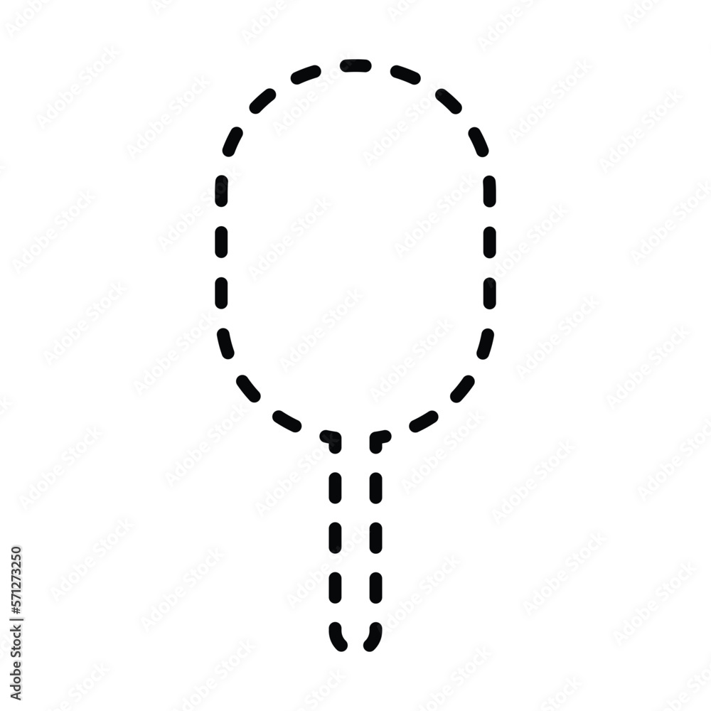 Tracing lines dotted tree outline shape for preschool and kindergarten ...