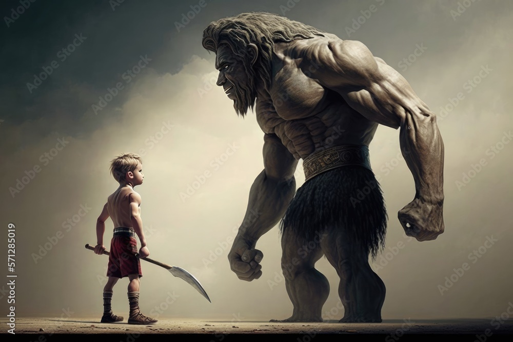Photo & Art Print The Momentous Battle of David and Goliath as Told in ...