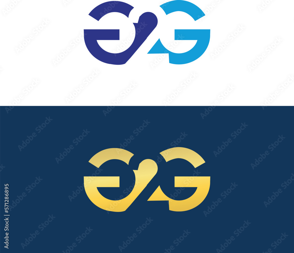 G2G Letter Logo Alphabet Creative Initial Stock Vector | Adobe Stock
