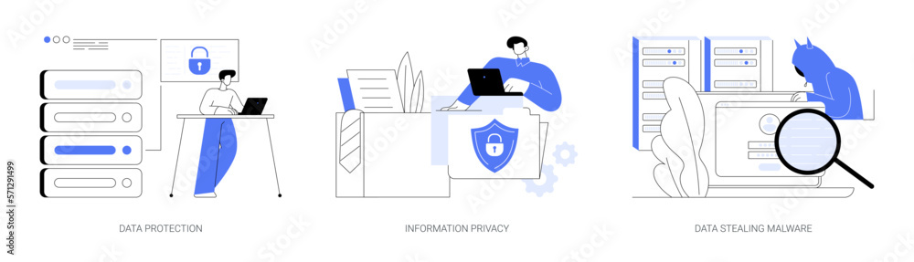 Digital security abstract concept vector illustrations. Stock Vector ...