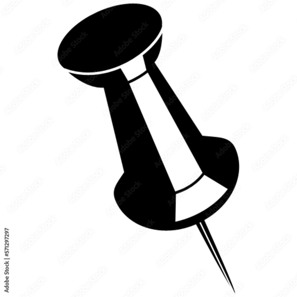 thumb pin vector, icon, symbol, logo, clipart, isolated. vector ...