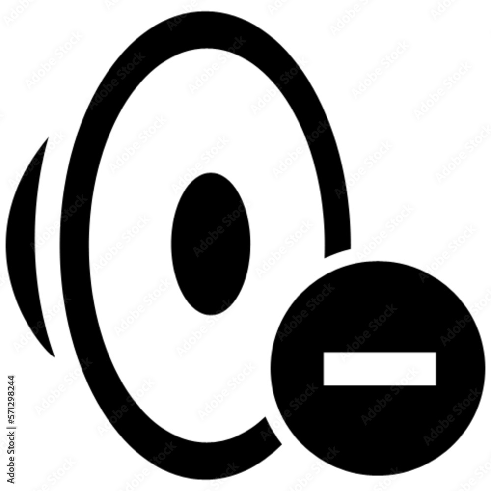 volume minus vector, icon, symbol, logo, clipart, isolated. vector ...