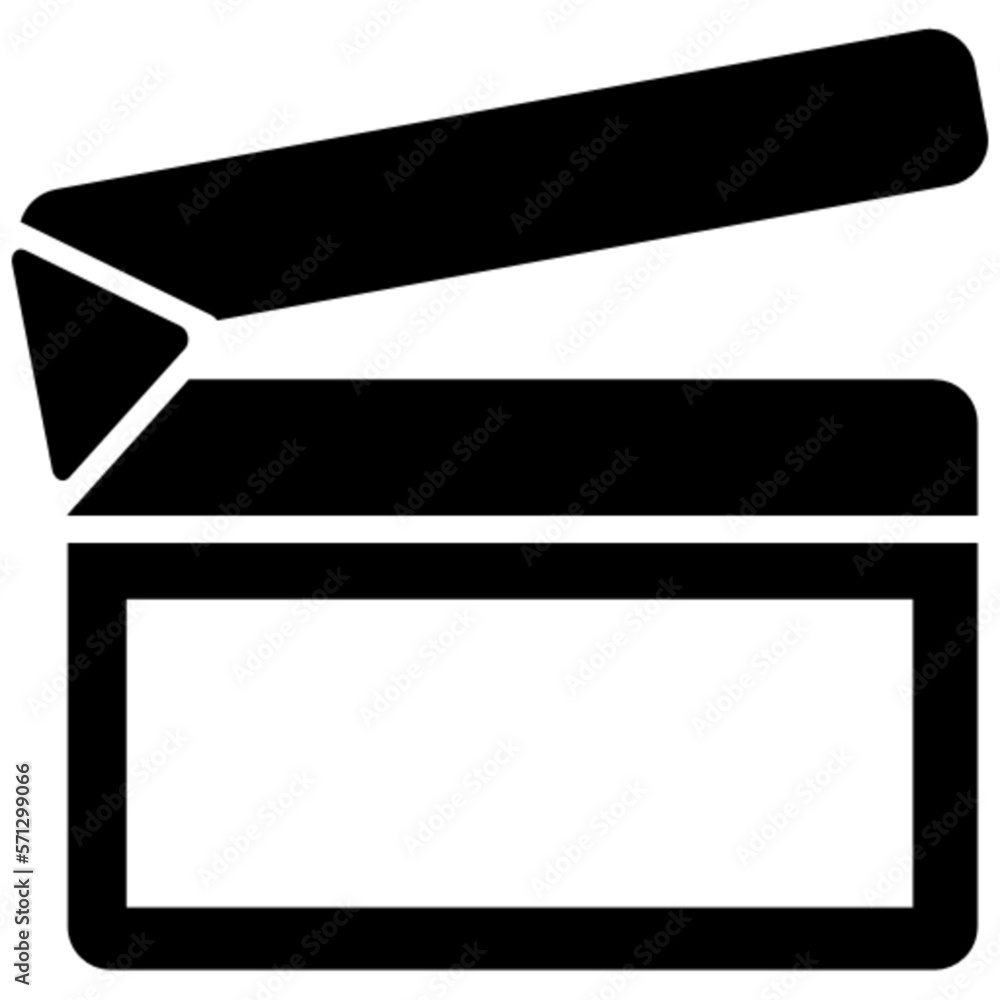 movie clapper vector, icon, symbol, logo, clipart, isolated. vector ...