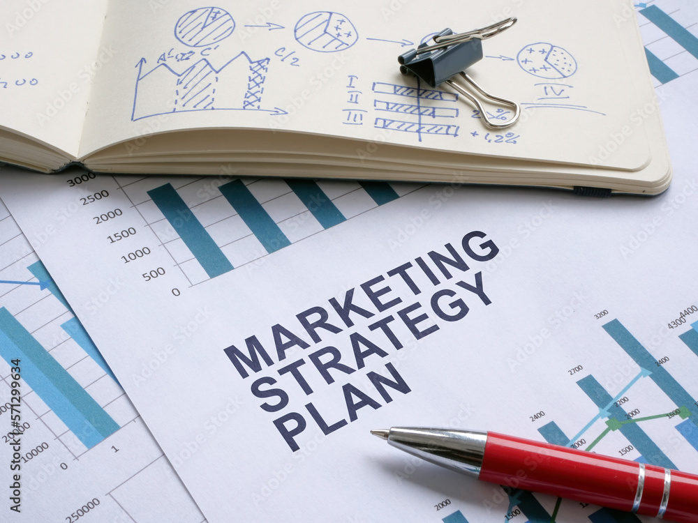 Marketing strategy plan with charts and data. Stock Photo | Adobe Stock