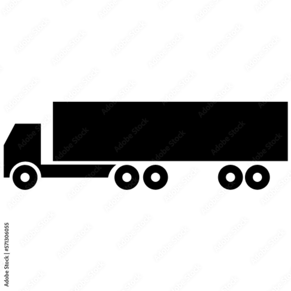 trailer truck vector, icon, symbol, logo, clipart, isolated. vector ...