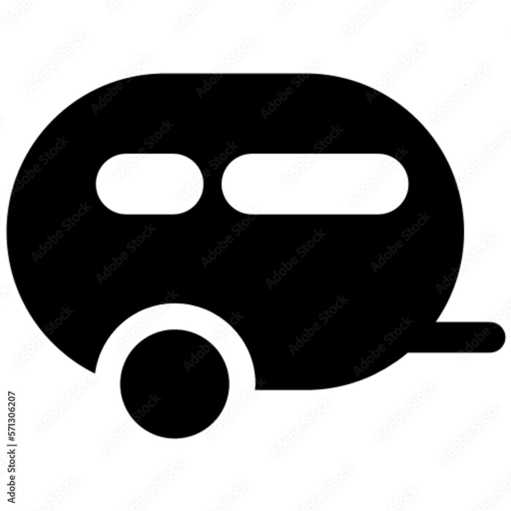 camper trailer vector, icon, symbol, logo, clipart, isolated. vector ...