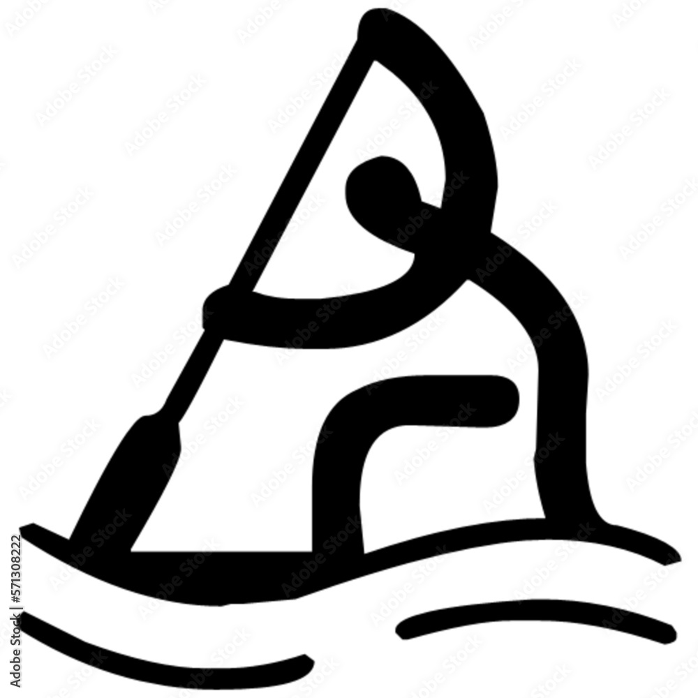 canoe flatwater vector, icon, symbol, logo, clipart, isolated. vector ...